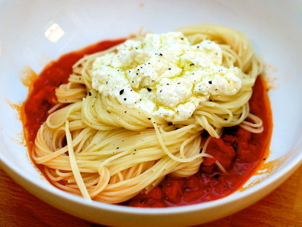 20100325-dt-cappelini-with-fresh-ricotta - Pasta Rea